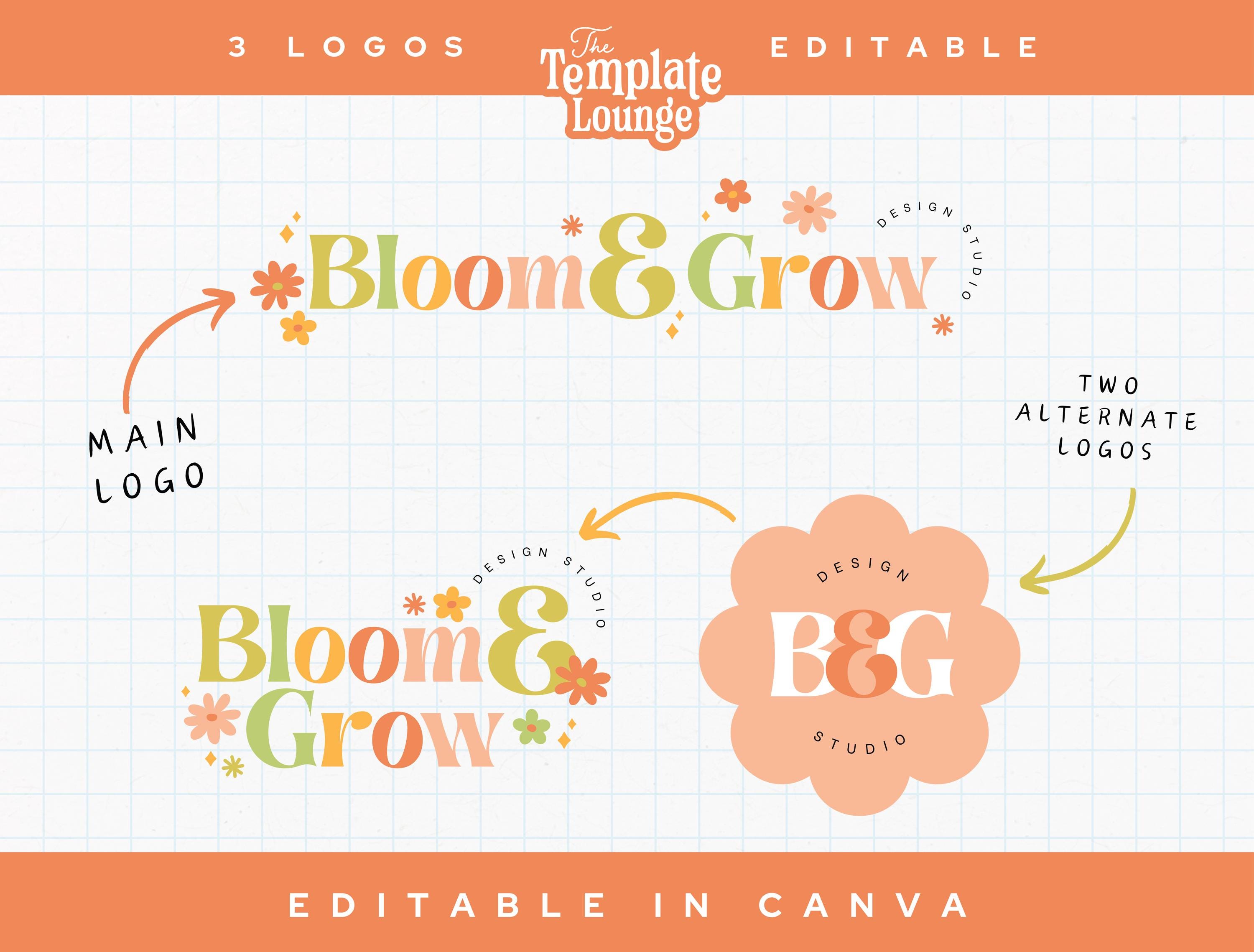 Editable Logo Canva Template | Customizable Business Design Kit | DIY ...