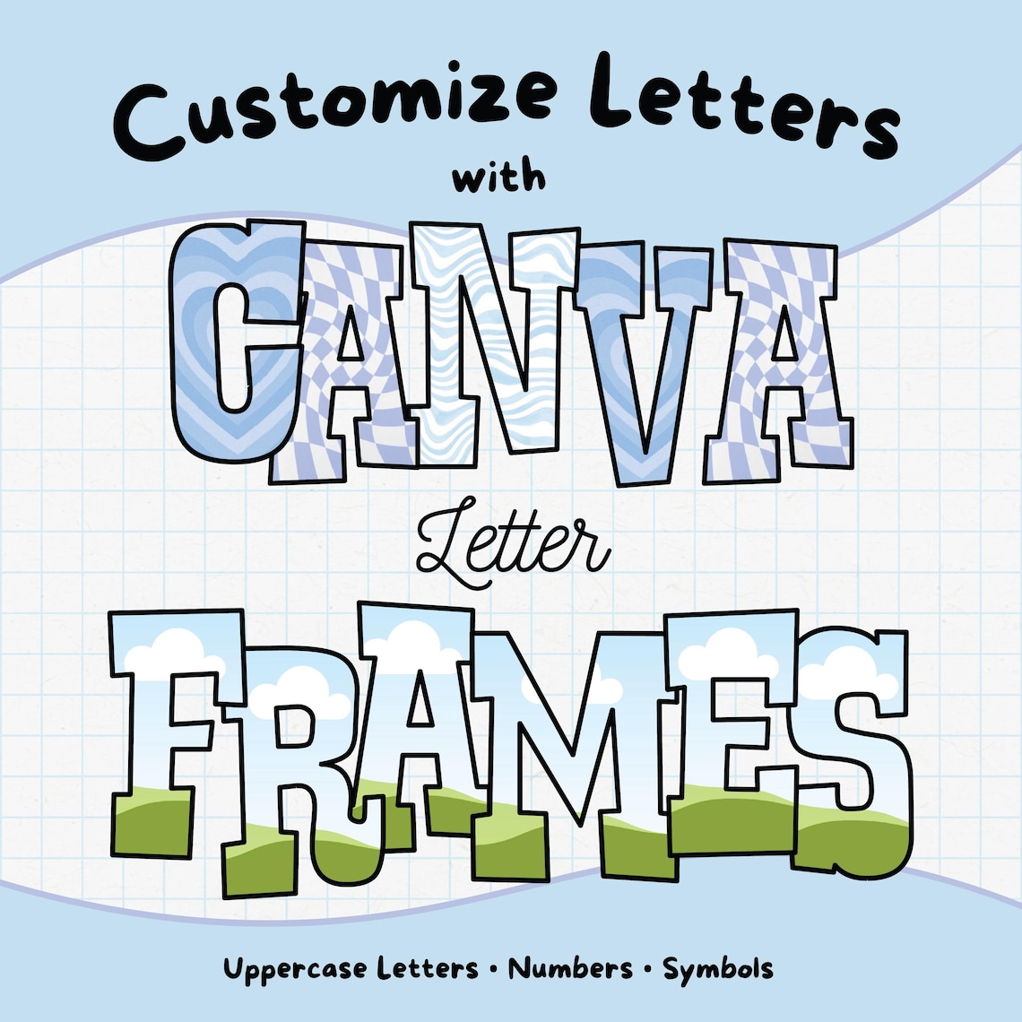Editable Canva Letter Frames | Customizable Frames for Canva ...