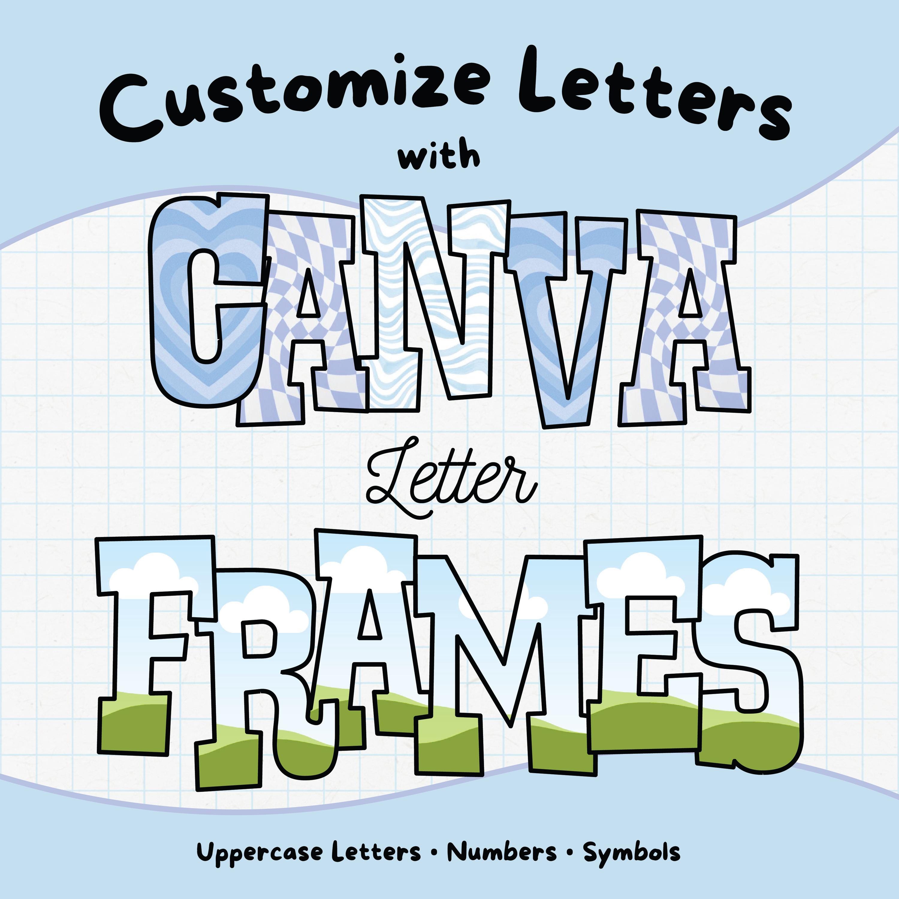 Editable Canva Letter Frames | Customizable Frames for Canva ...
