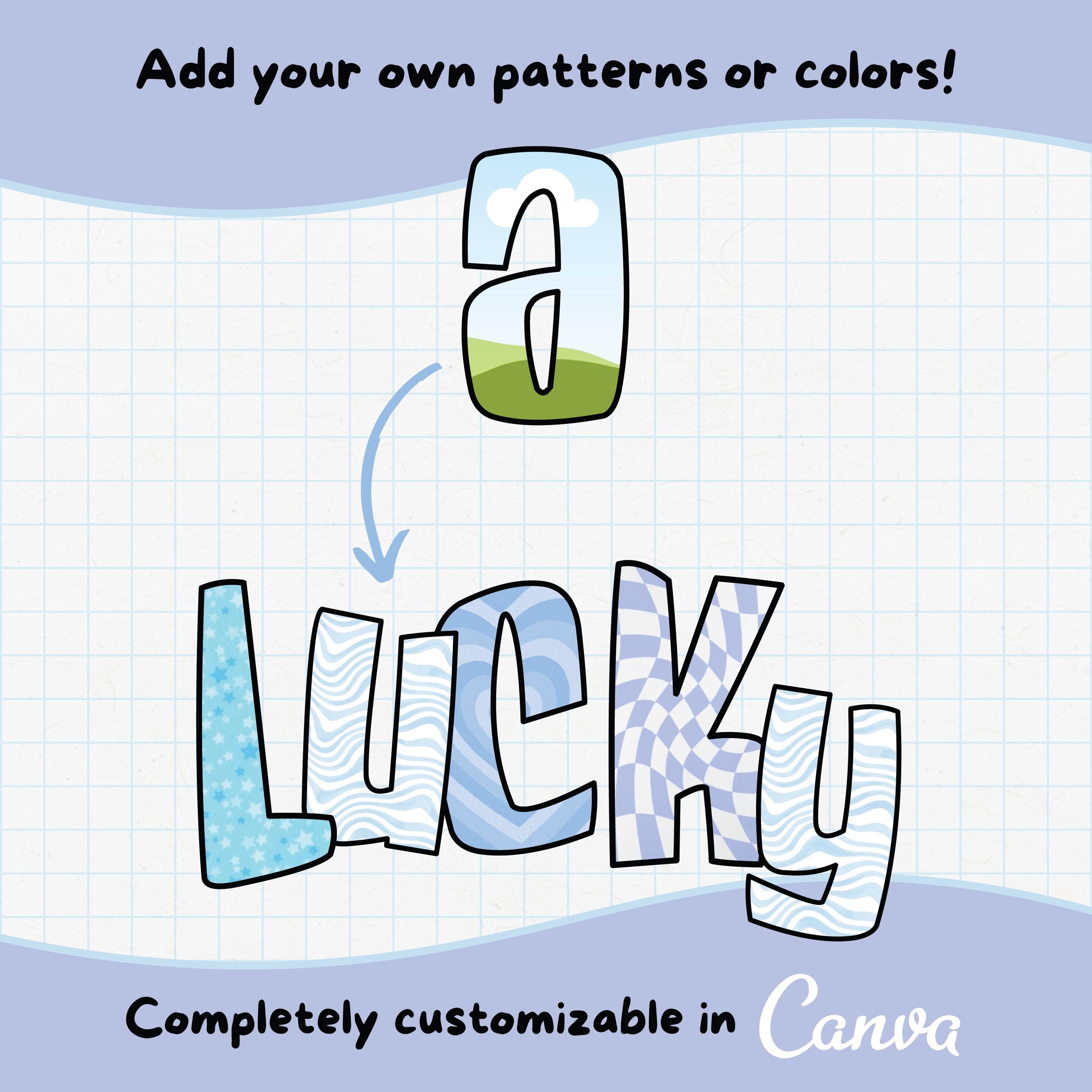 Marcos de letras editables para Canva / Marcos personalizables para ...