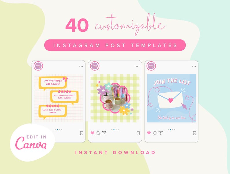 Bright Colorful Instagram Post Templates | Square and Portrait Post ...