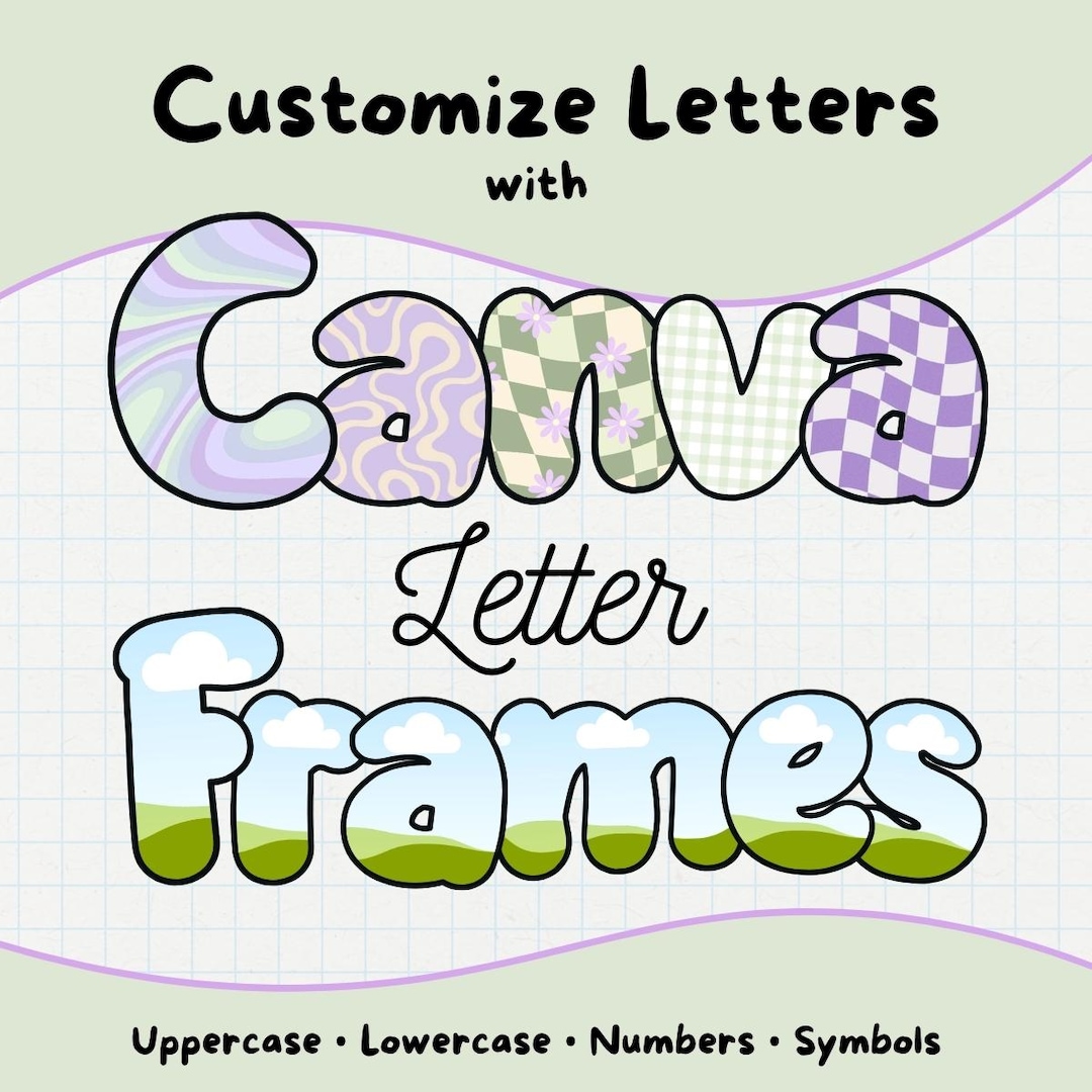 Marcos de letras editables de Canva / Marcos personalizables para Canva ...