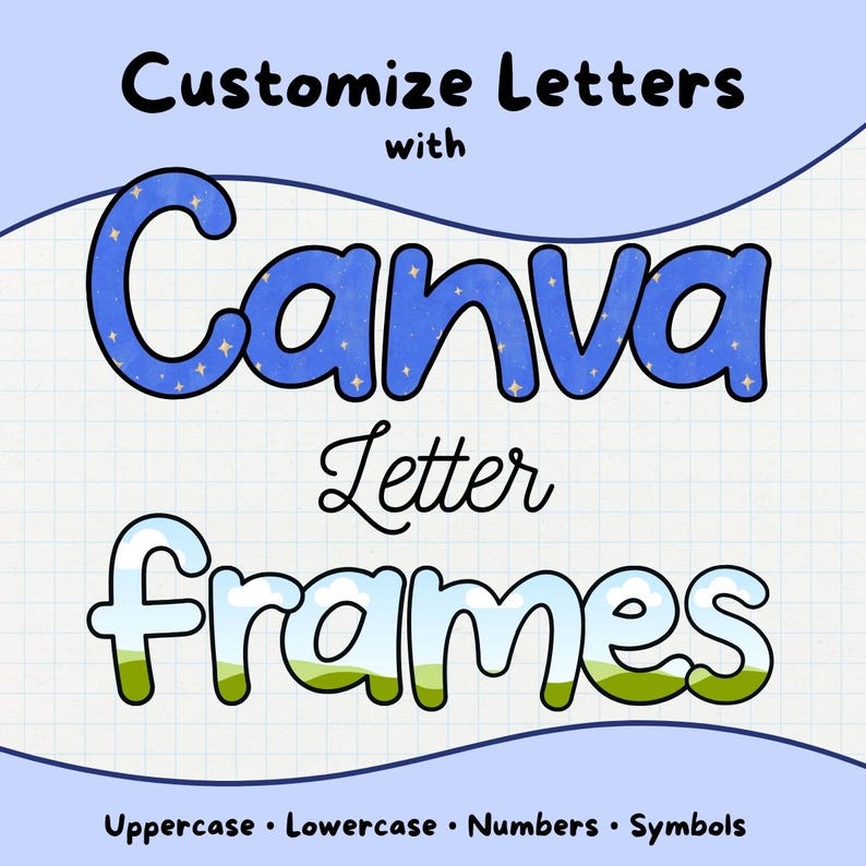 Editable Canva Letter Frames | Customizable Frames for Canva ...