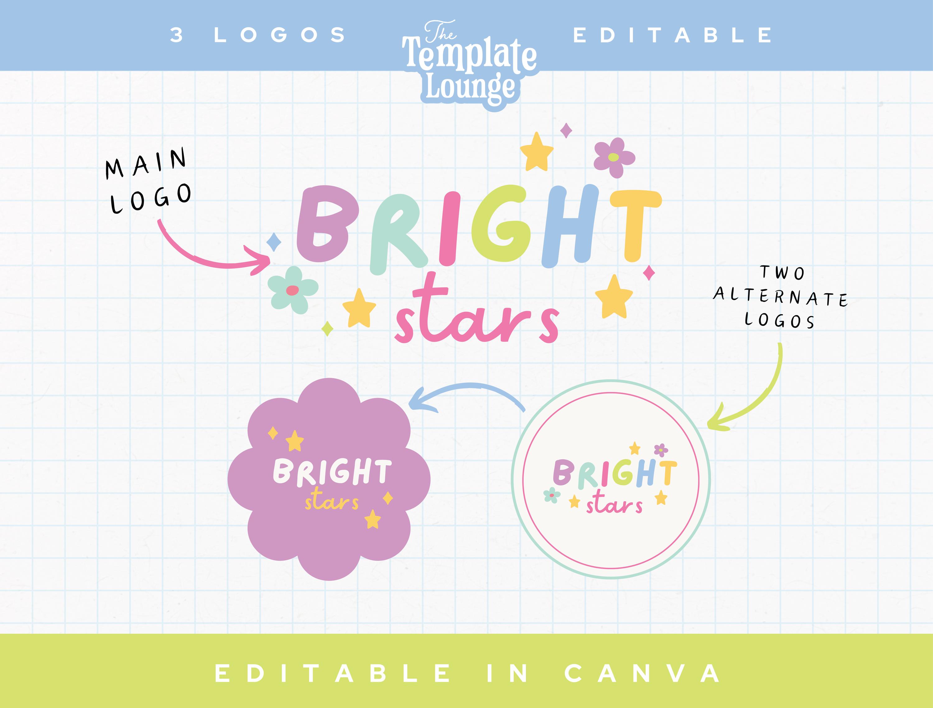 Editable Logo Canva Template | Customizable Business Logo Kit | Logo ...