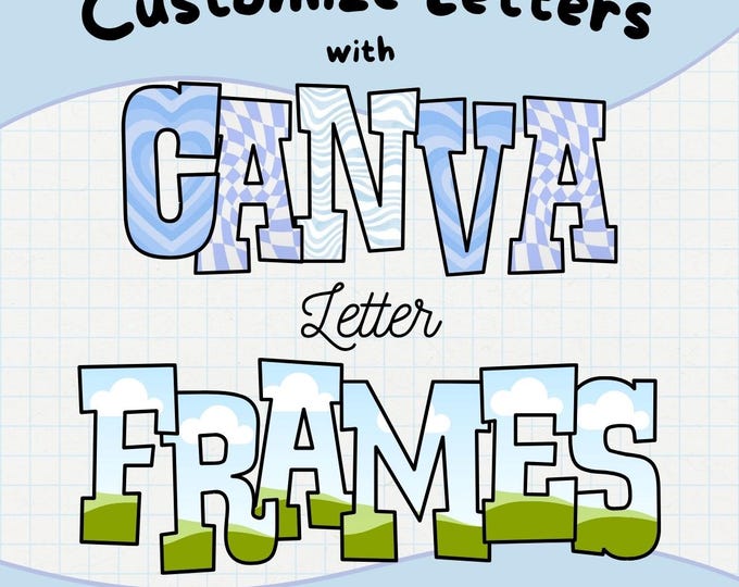 Editable Canva Letter Frames | Customizable Frames for Canva ...