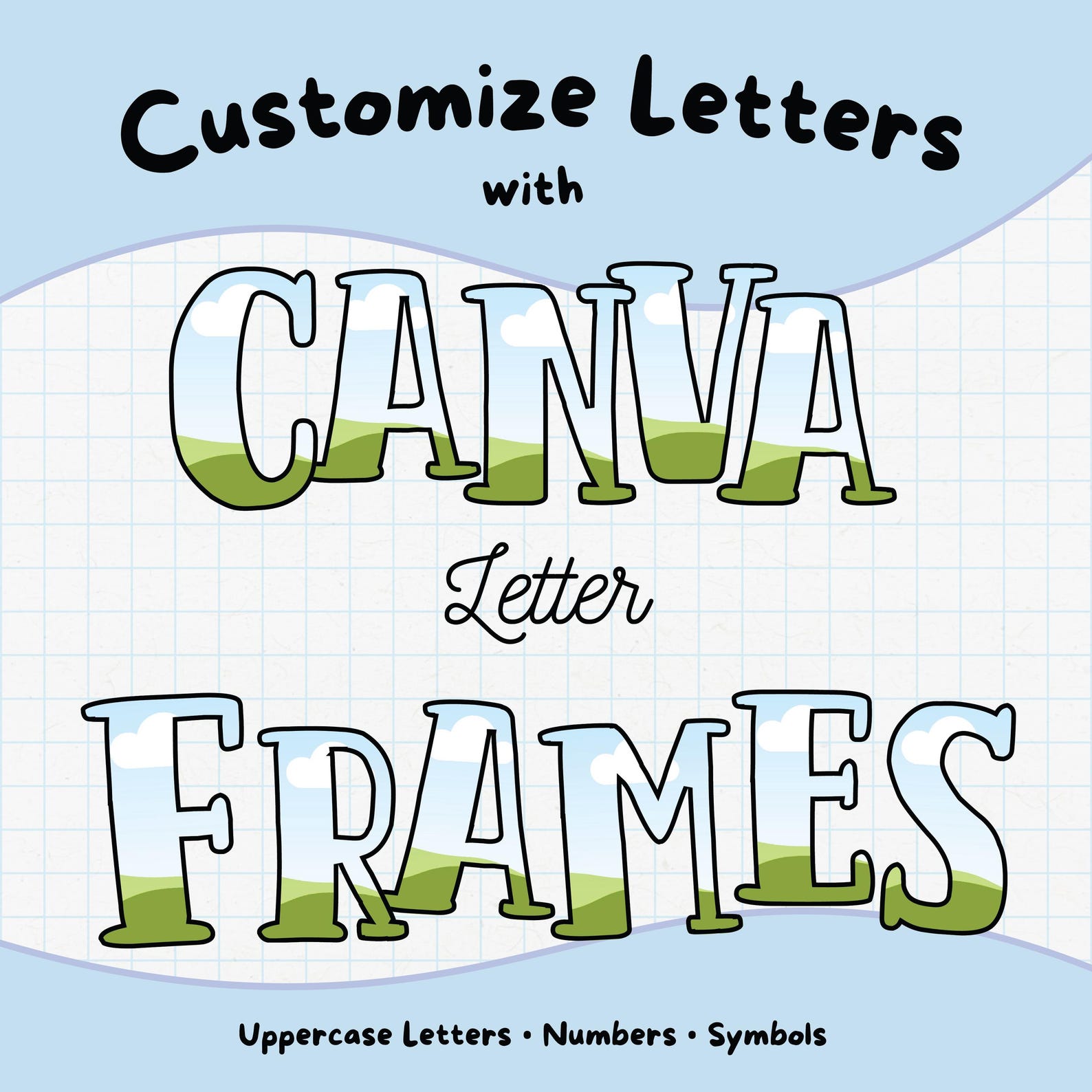 Editable Canva Letter Frames | Customizable Frames for Canva ...
