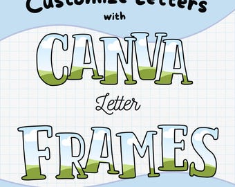 Editable Canva Letter Frames | Customizable Frames for Canva ...