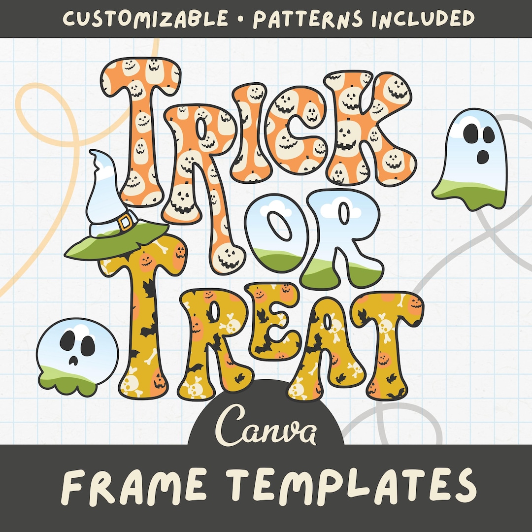 Halloween Graphics for T-shirts and Hoodies | Editable Canva Template ...