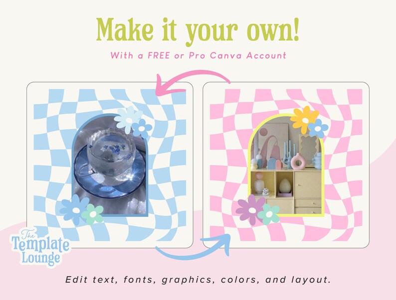 Bright Colorful Instagram Post Templates | Square and Portrait Post ...
