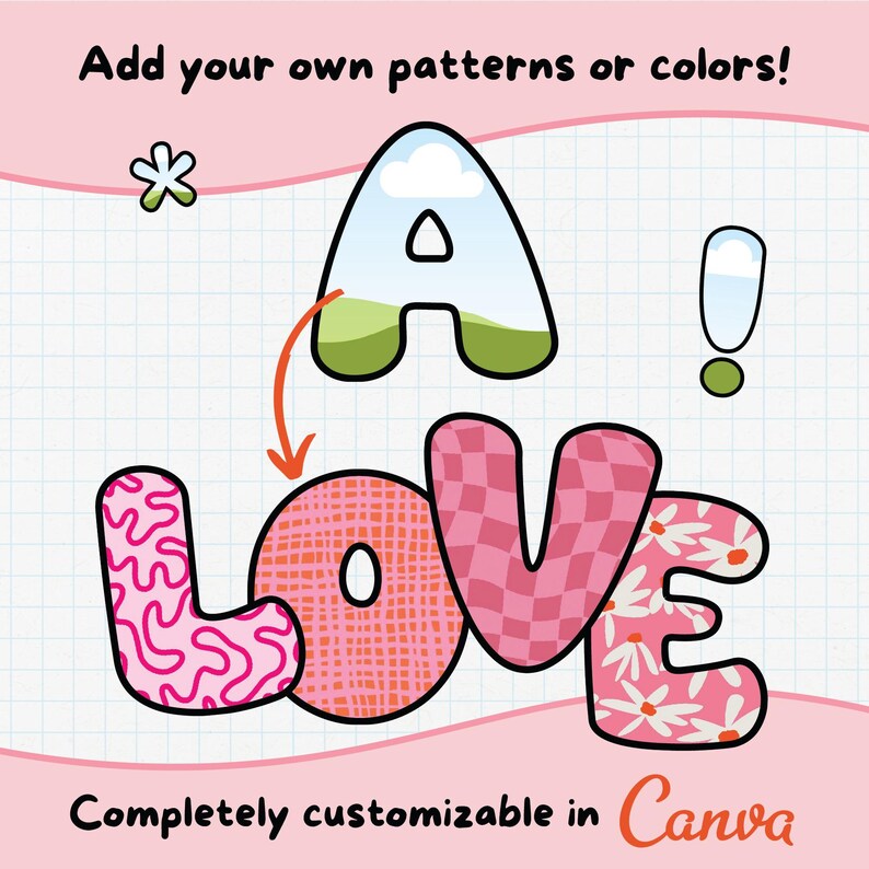 Editable Canva Letter Frames | Customizable Frames for Canva ...