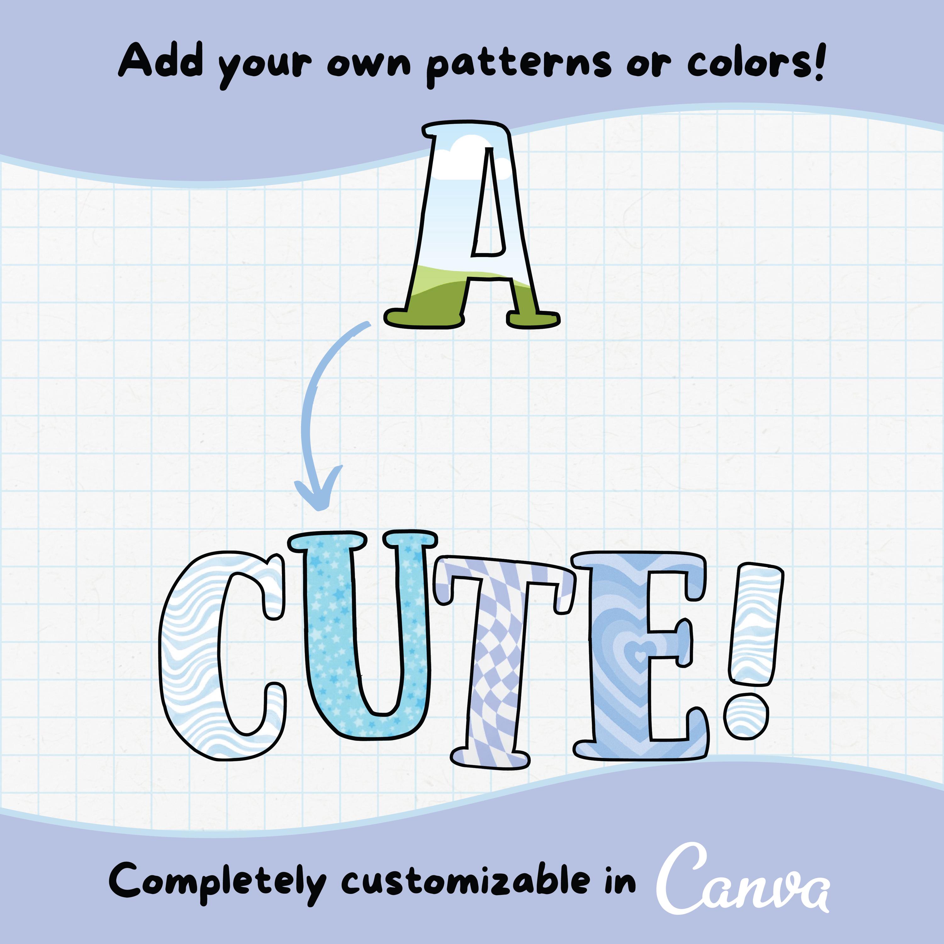 Editable Canva Letter Frames | Customizable Frames for Canva ...