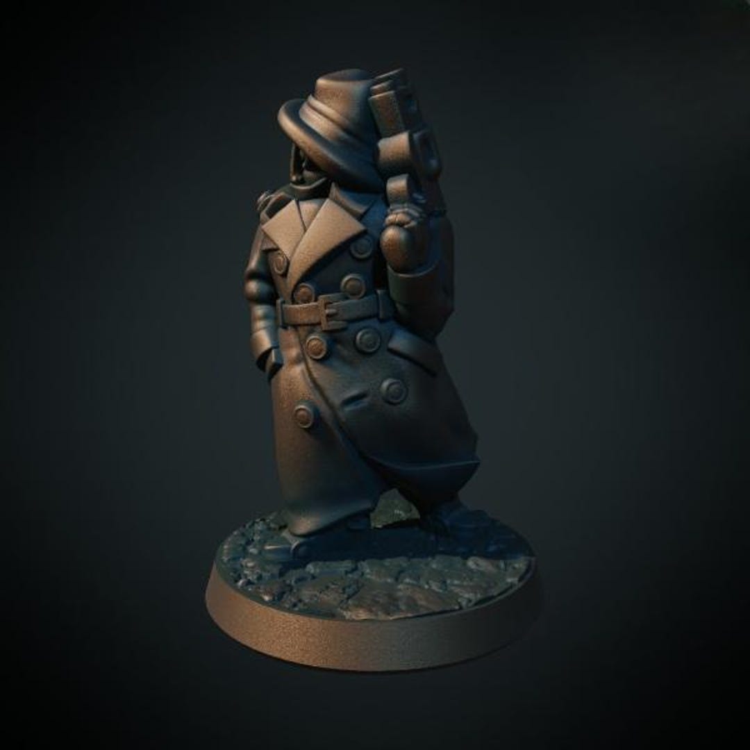 Cyber Detective - Sci-fi Noir Investigator Miniature - Etsy