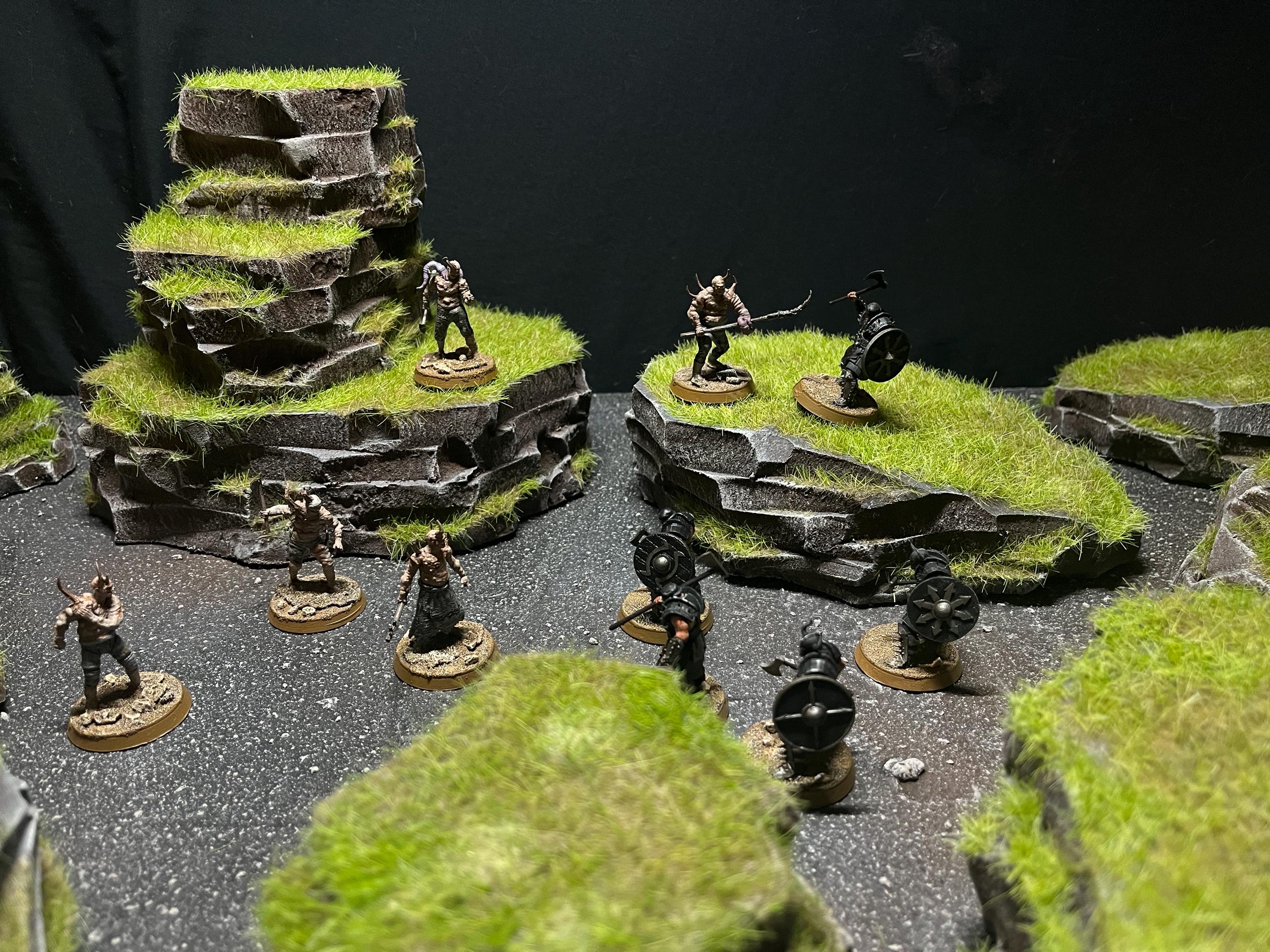 Wargaming Warhammer 40k Compatible Terrain Set of Grass Hills Fully ...