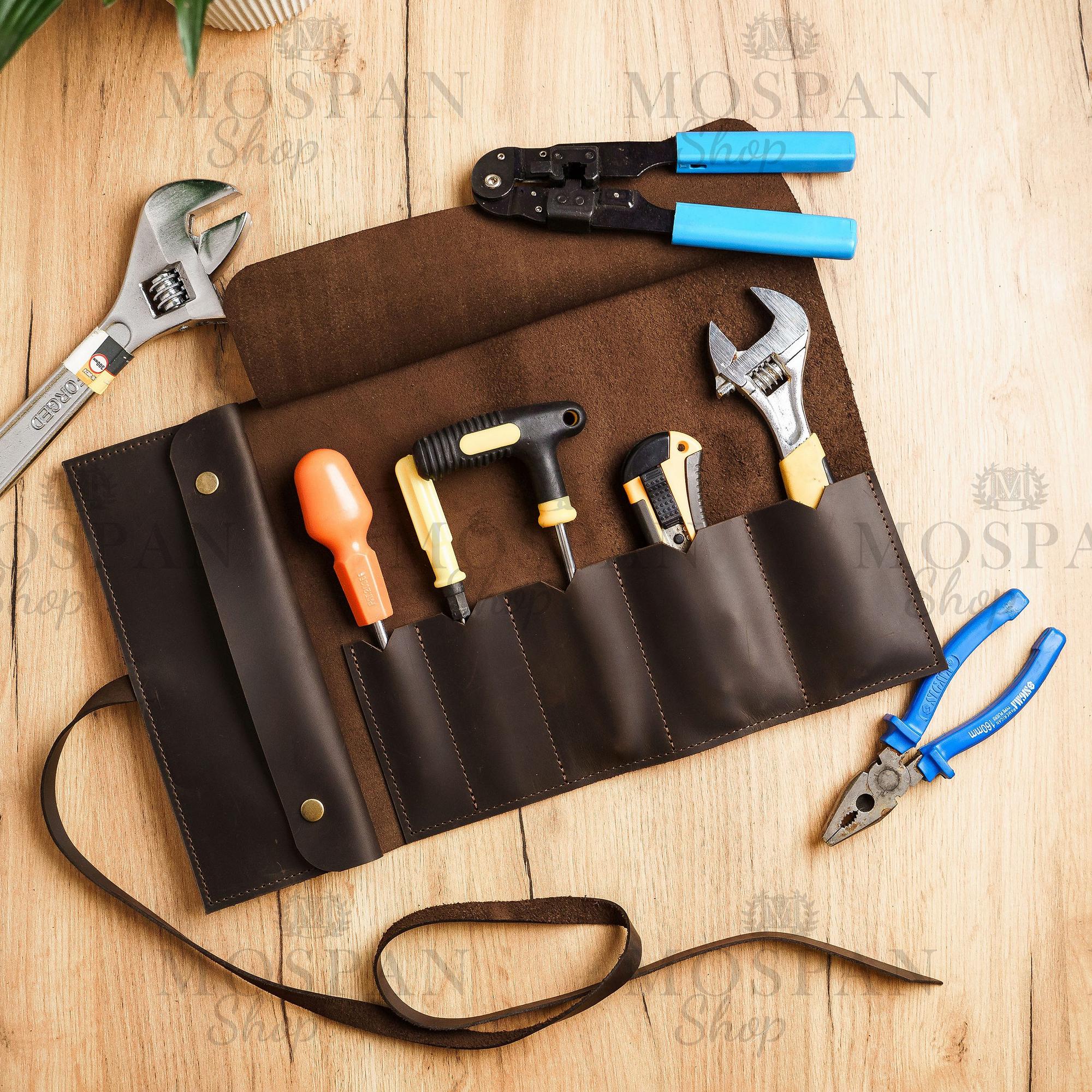 Custom Tool Roll, Leather Tool Case, Roll up Tool Bag, Leather Tool ...