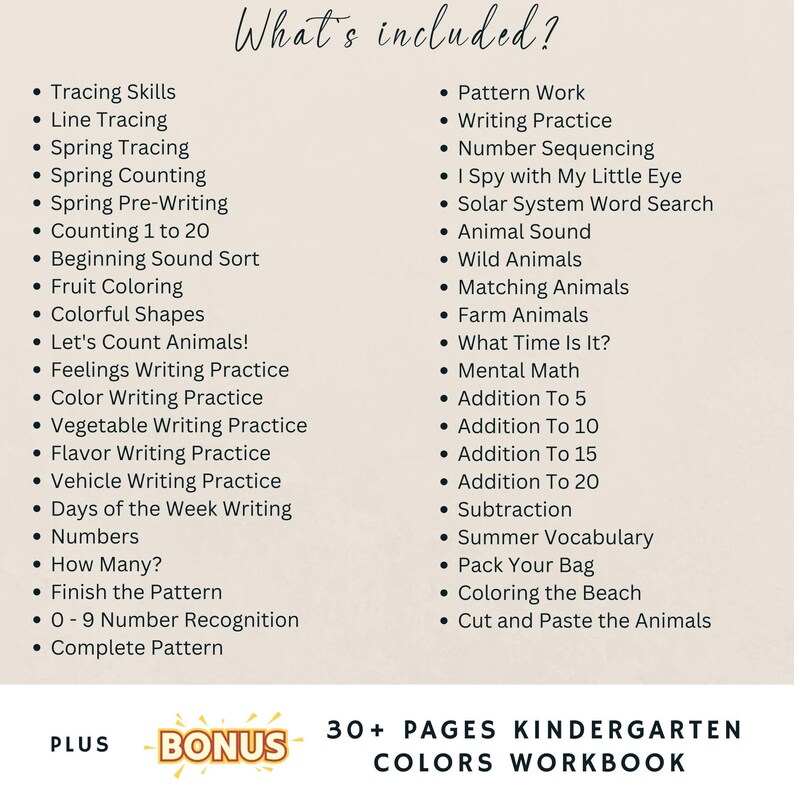 110 Preschool Learning Worksheets Bundle, Printable Montessori ...