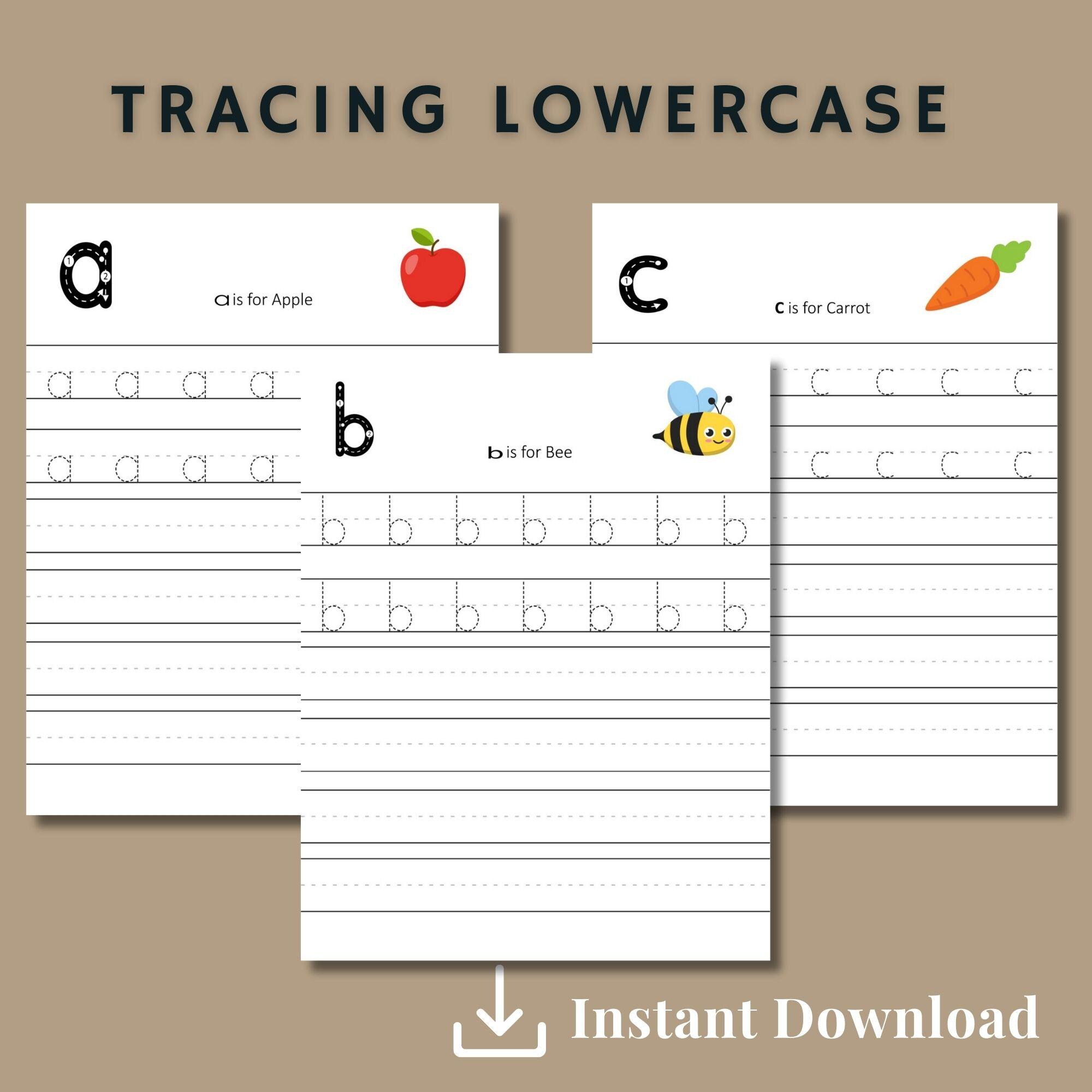 Alphabet Tracing Worksheets: ABC Handwriting Practice, Shape Matching ...