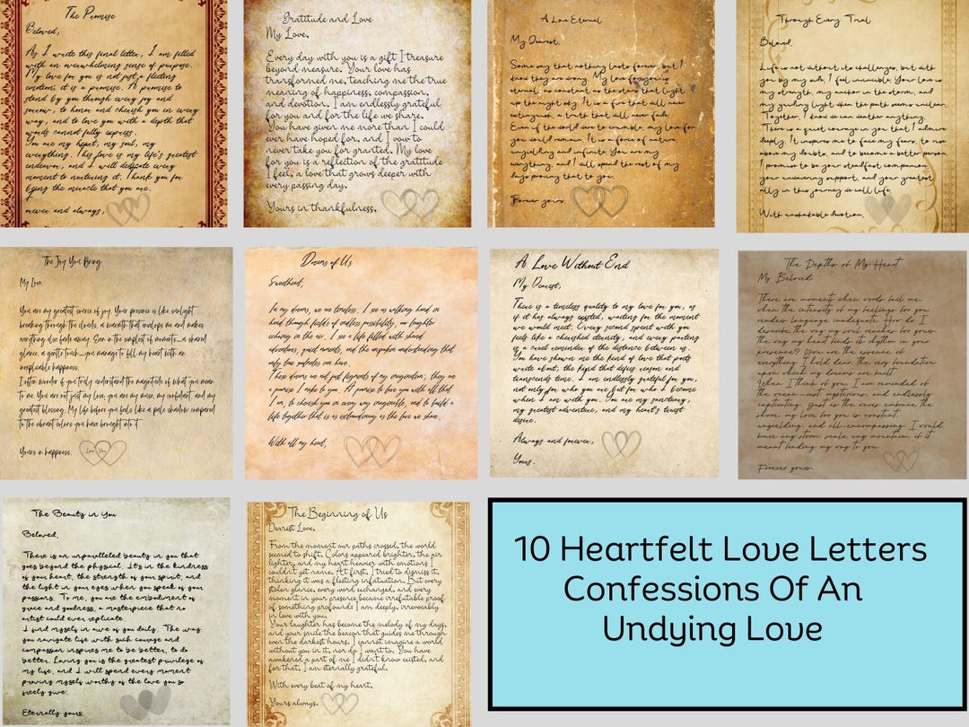 Vintage Romantic Love Letters: Old Handwriting Junk Journal Vintage ...