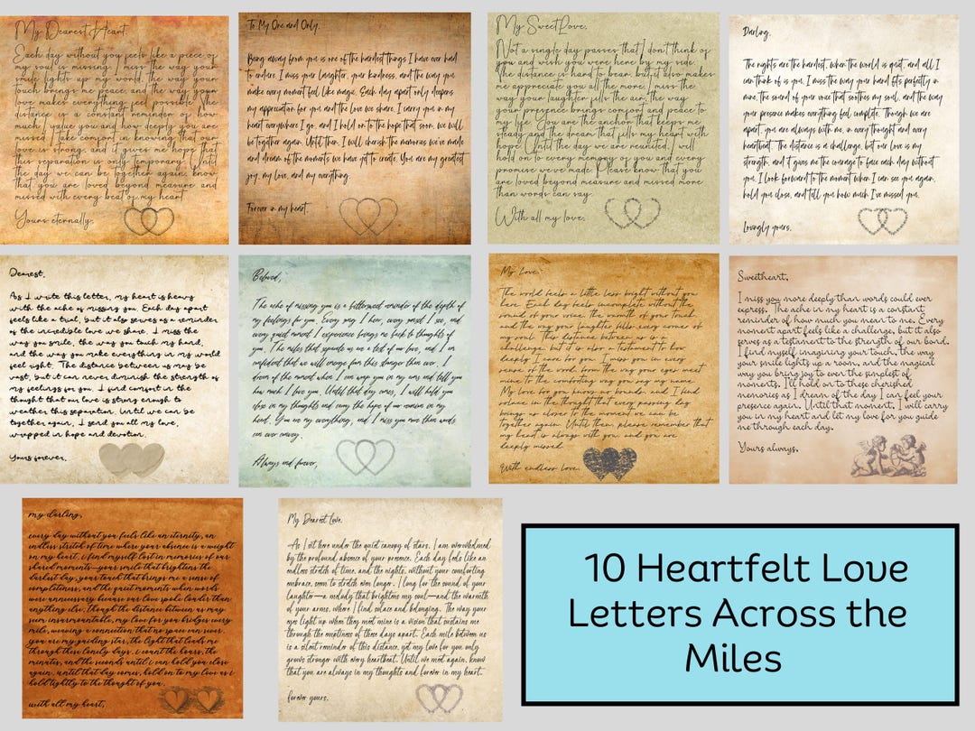 Vintage Romantic Love Letters: Handwritten Ephemera (digital Download ...