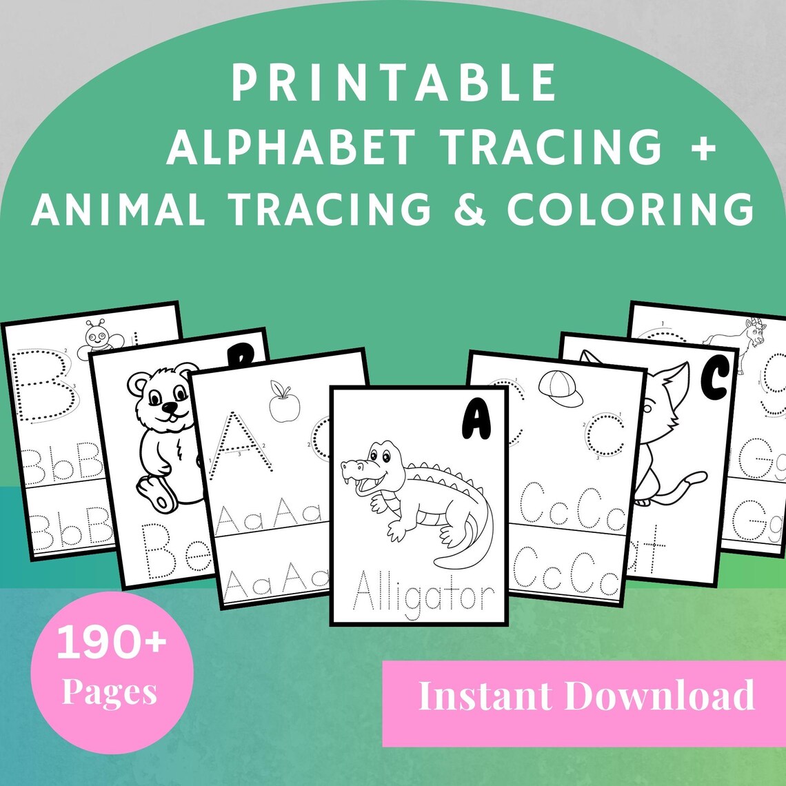 Alphabet Tracing Worksheets for Kids Alphabet Worksheets Printable ...