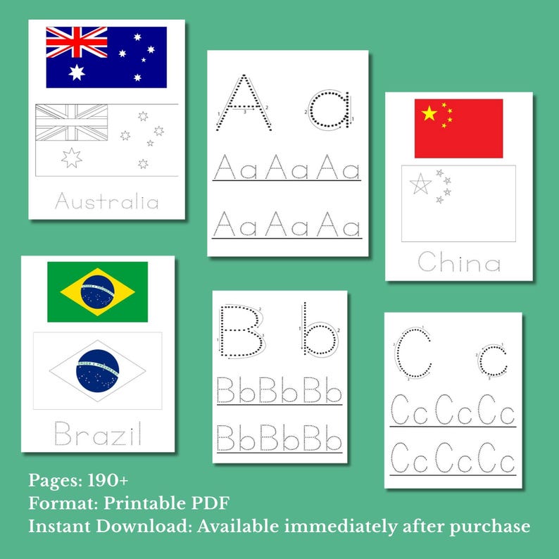 Alphabet Tracing Worksheets for Kids Alphabet Worksheets Printable ...