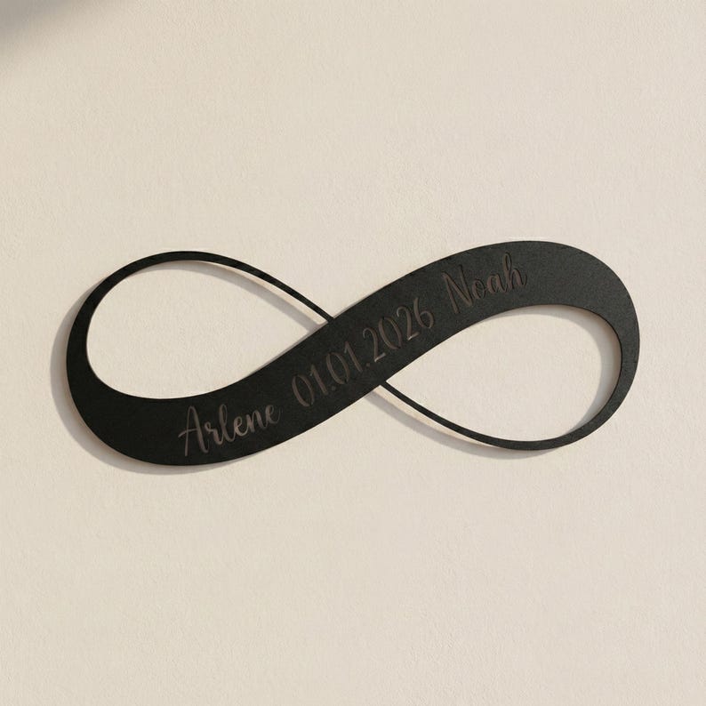Personalized Infinity Symbol Metal Wall Art – Custom Couple Names ...