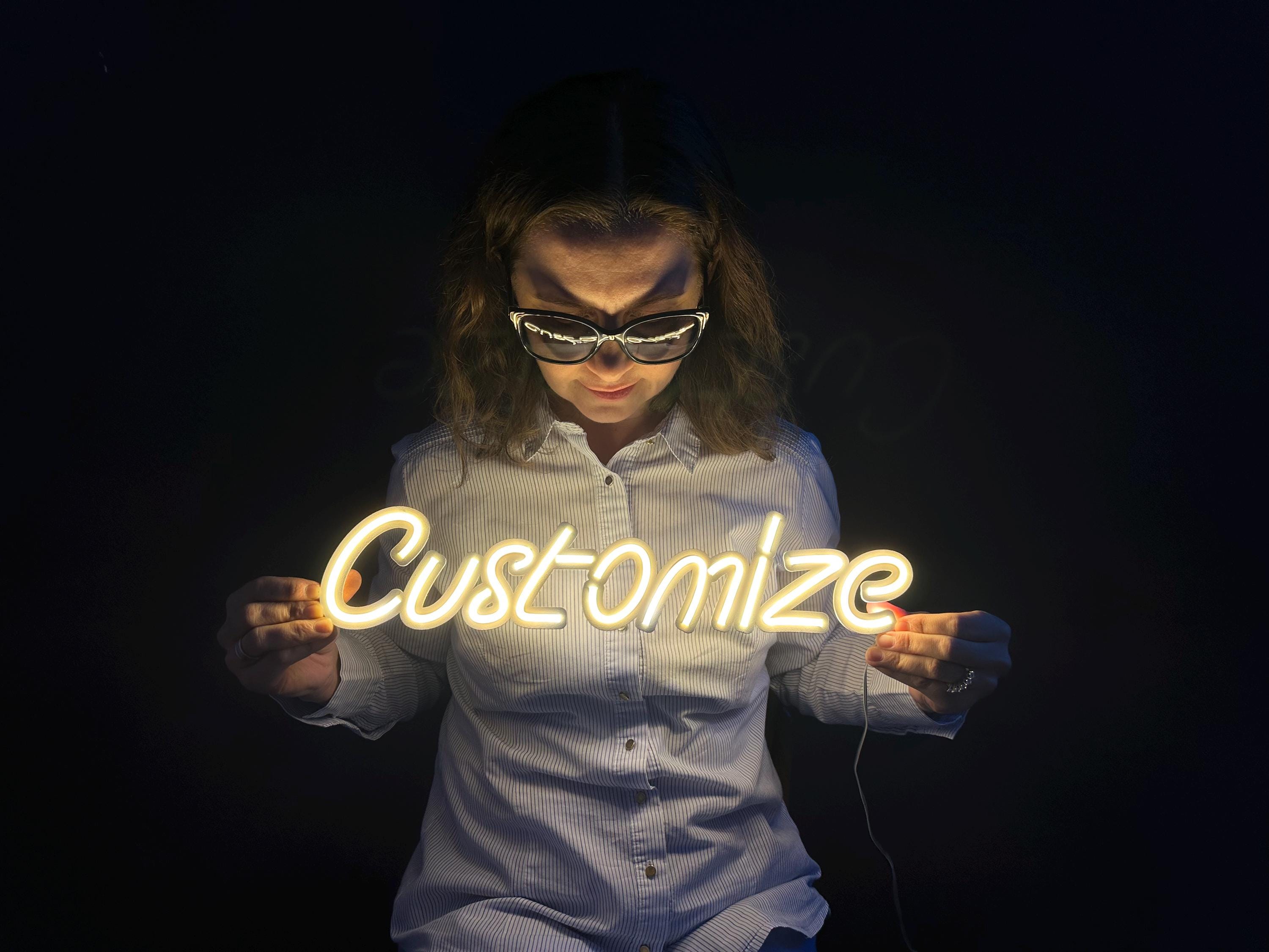 Custom Neon Sign | Personalized LED Neon Light, Wedding Sign, Business ...