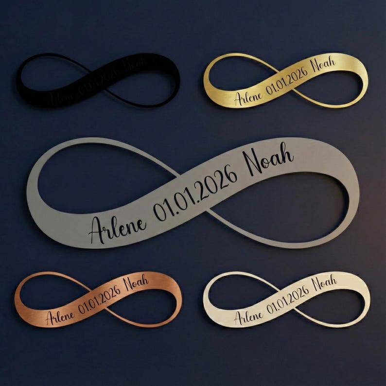 Personalized Infinity Symbol Metal Wall Art – Custom Couple Names ...