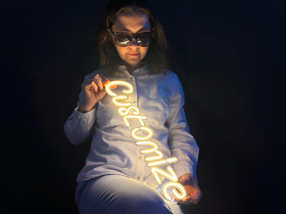 Custom Neon Sign, Neon Sign, Neon Metal Sign, Custom Neon Art ...