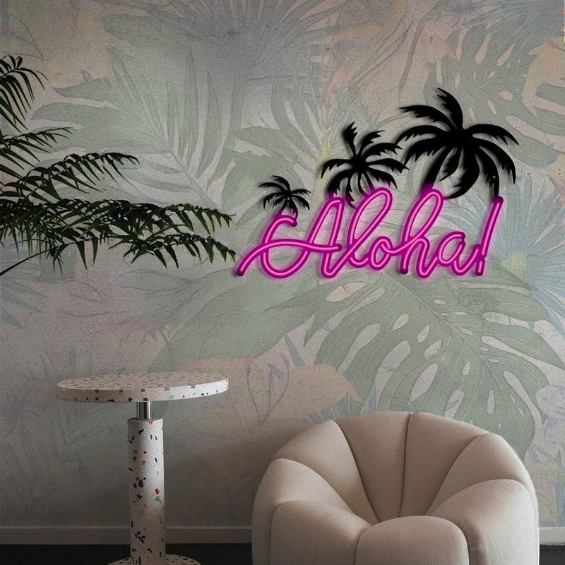 Aloha Neon Sign - Etsy