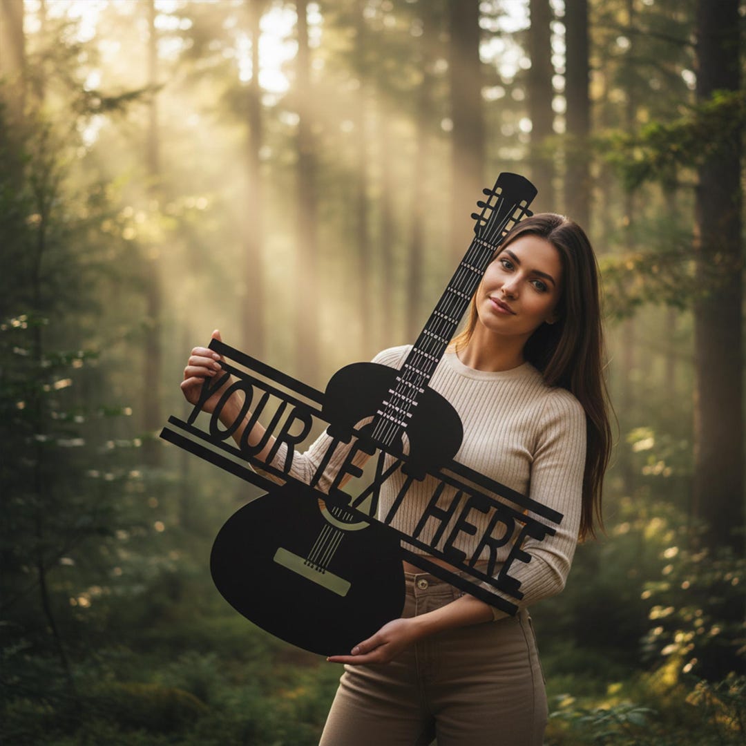 Personalized Guitar Metal Wall Art – Custom Name Music Decor – Musician ...
