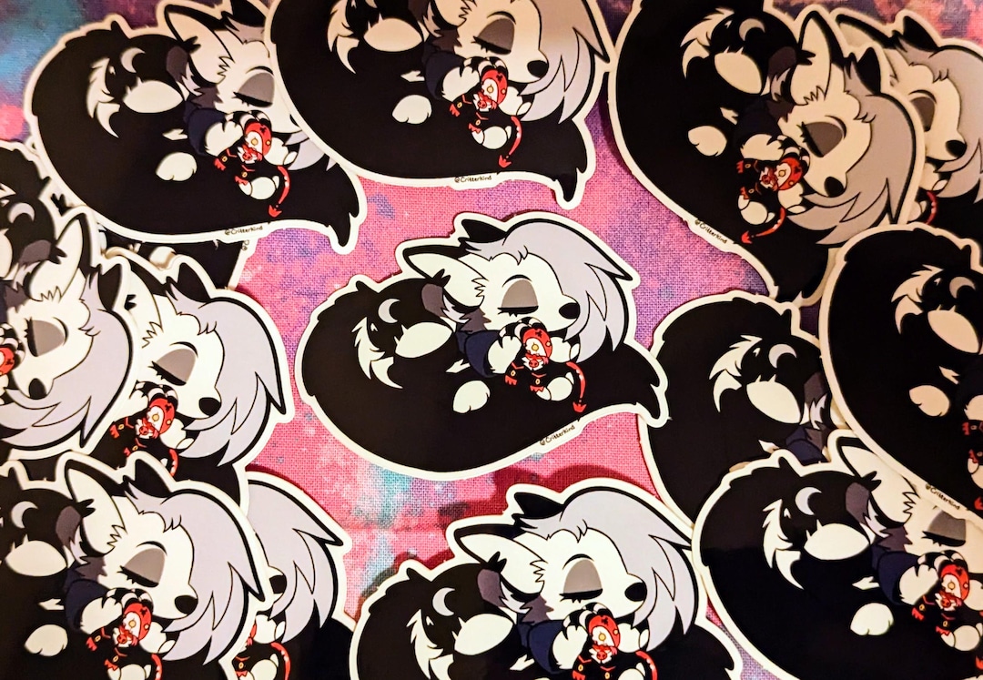 Cute Sleeping Loona Hell Hound With Imp Blitz Plush Helluva Boss - Etsy