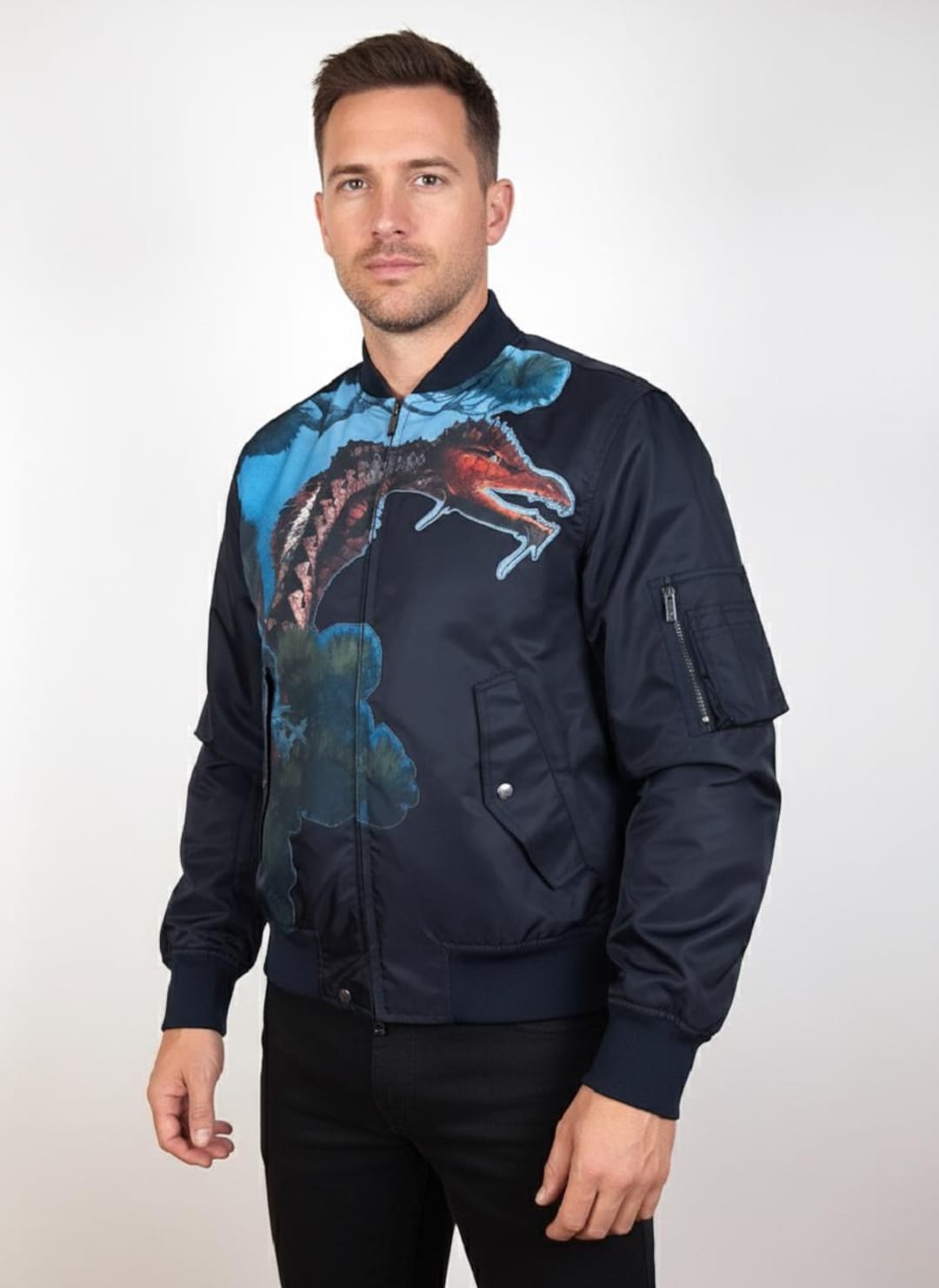 Valentino Dragon Bomber Jacket Multicolor Men's Size IT 46 S Limited ...