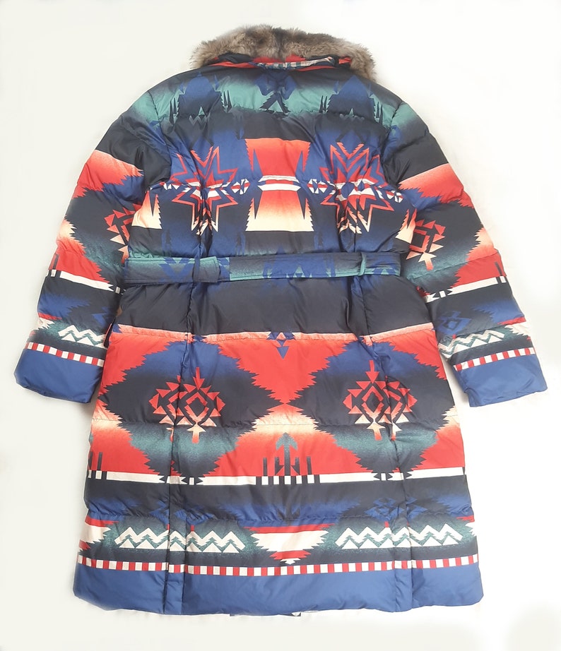 Polo Ralph Lauren Aztec Down Coat Men's Size XL Lamb Shearling Fur ...