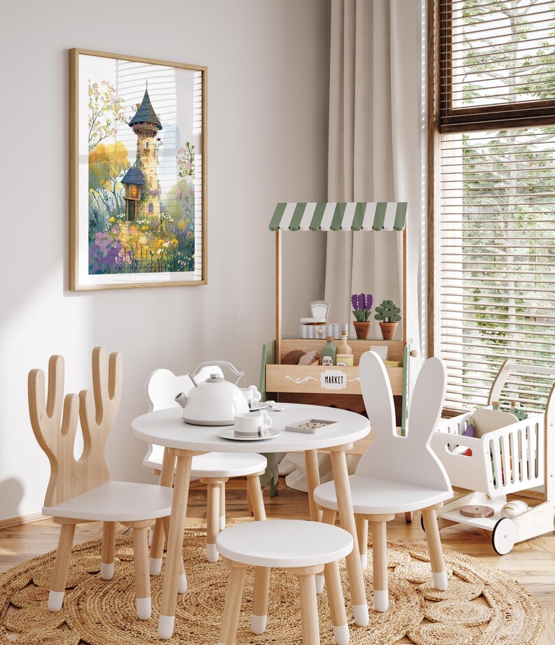 Fairy Tale Tower Art Print: Magical Nursery Decor (digital Download) - Etsy