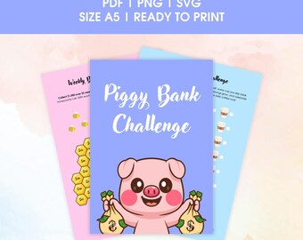 Savings Challenge, Printable, Digital, Planner, Money Challenge ...