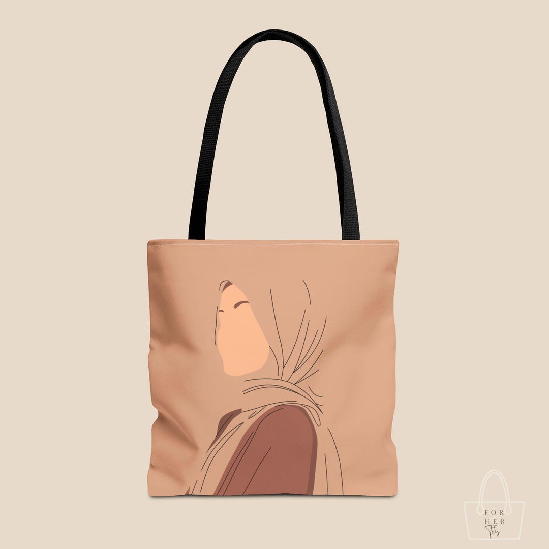 Custom Hijabi Tote Bag, Islamic Gift Ideas, Muslimah Tote Bag, Eid ...