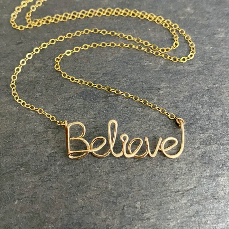 Believe Necklace - Etsy