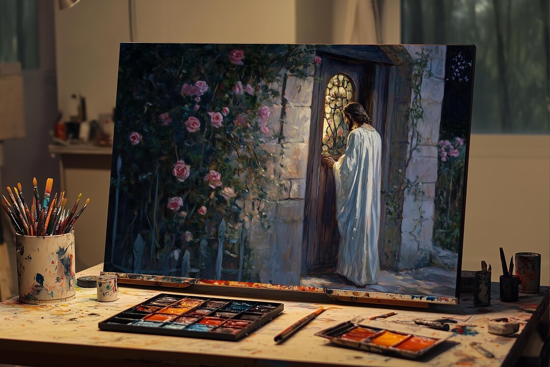 Jesus Christ Knocking at the Door | Fine Art Oil Painting Inspired by ...