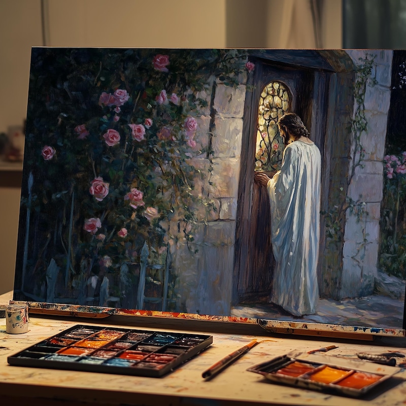 Jesus Knocking Door - Etsy