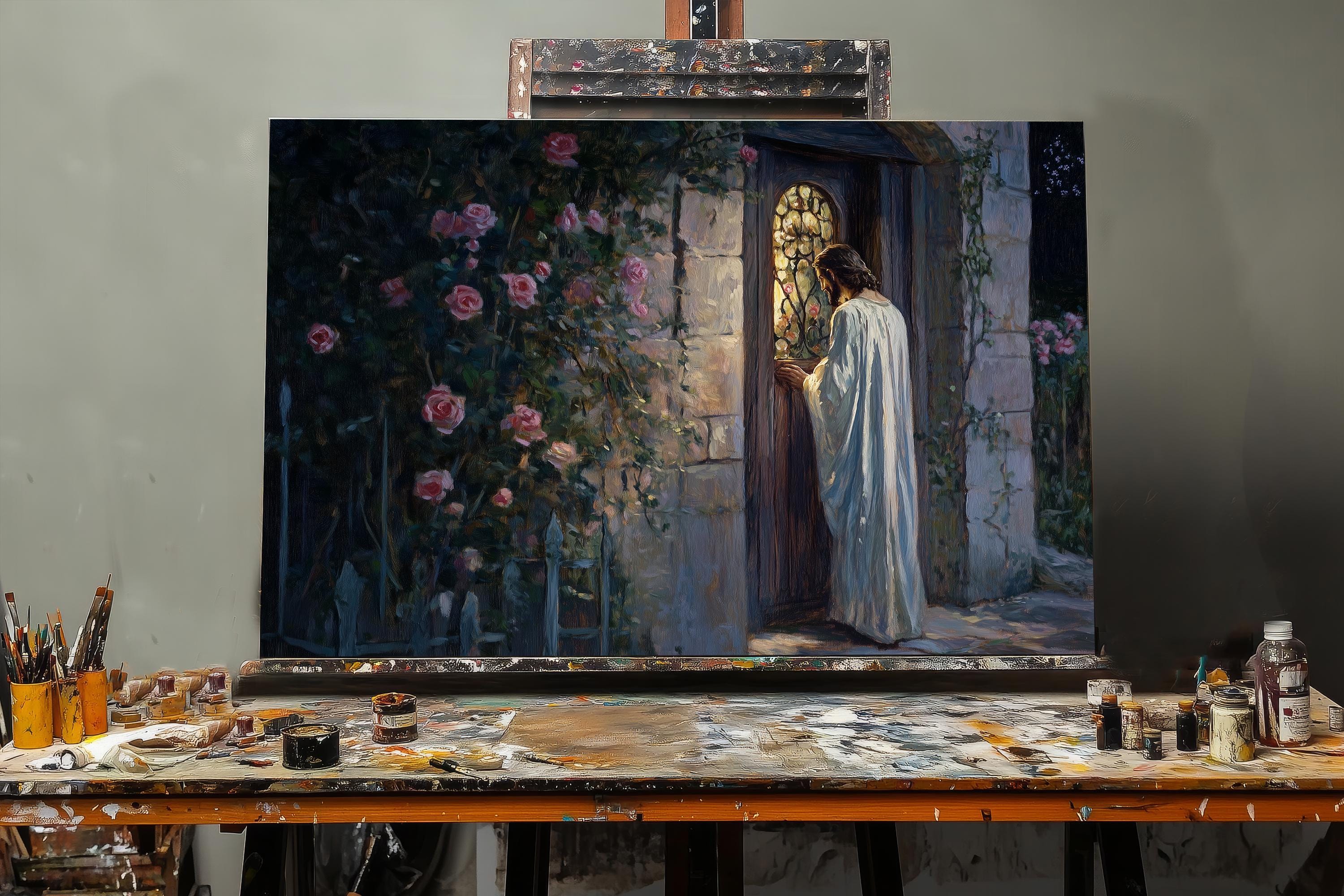 Jesus Christ Knocking at the Door | Fine Art Oil Painting Inspired by ...