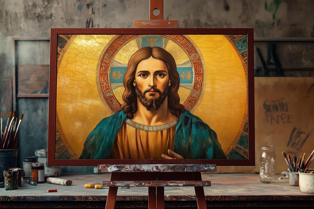 Jesus Christ Pantocrator Icon | Byzantine Orthodox Oil Painting ...