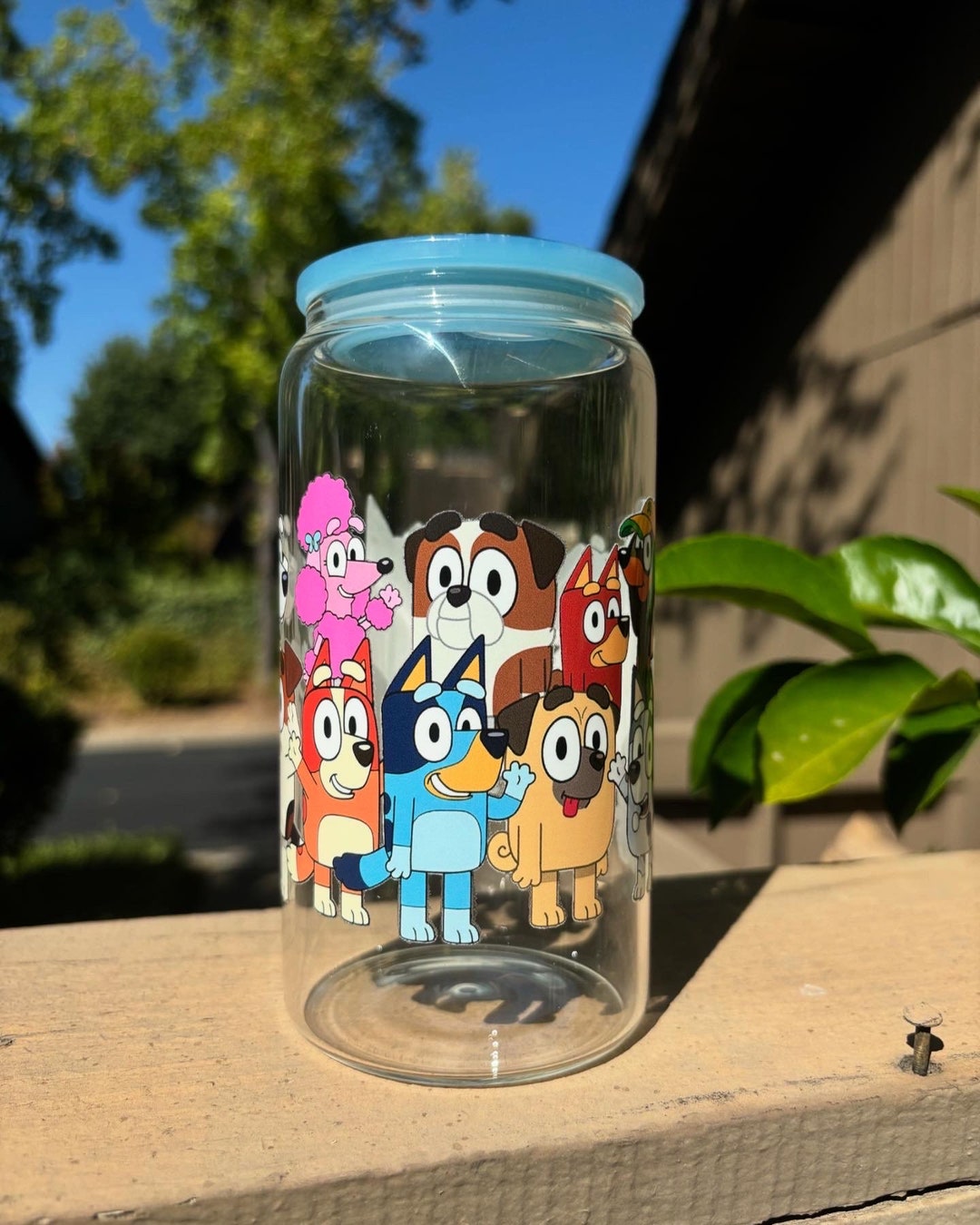 Bluey Glass Tumbler - Etsy