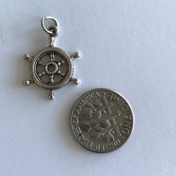 Ship Wheel Charm - Etsy