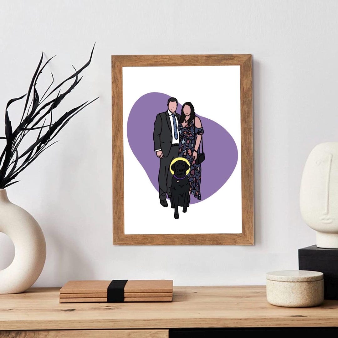 Personalised Hand Drawn Outline to Cherish a Loved One | Digital Art ...
