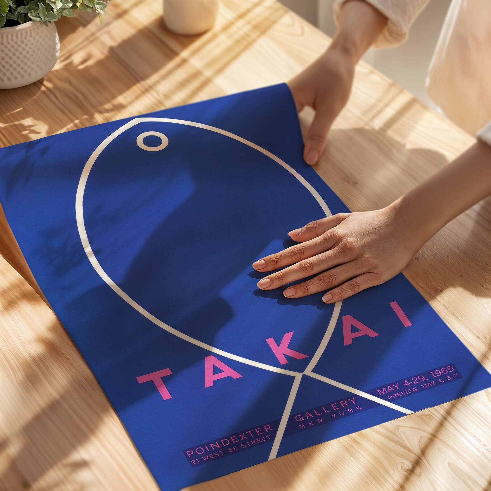 Takai Gallery Exhibit Poster | Bold Minimalist Wall Art | Modern Typography Print | Art ...