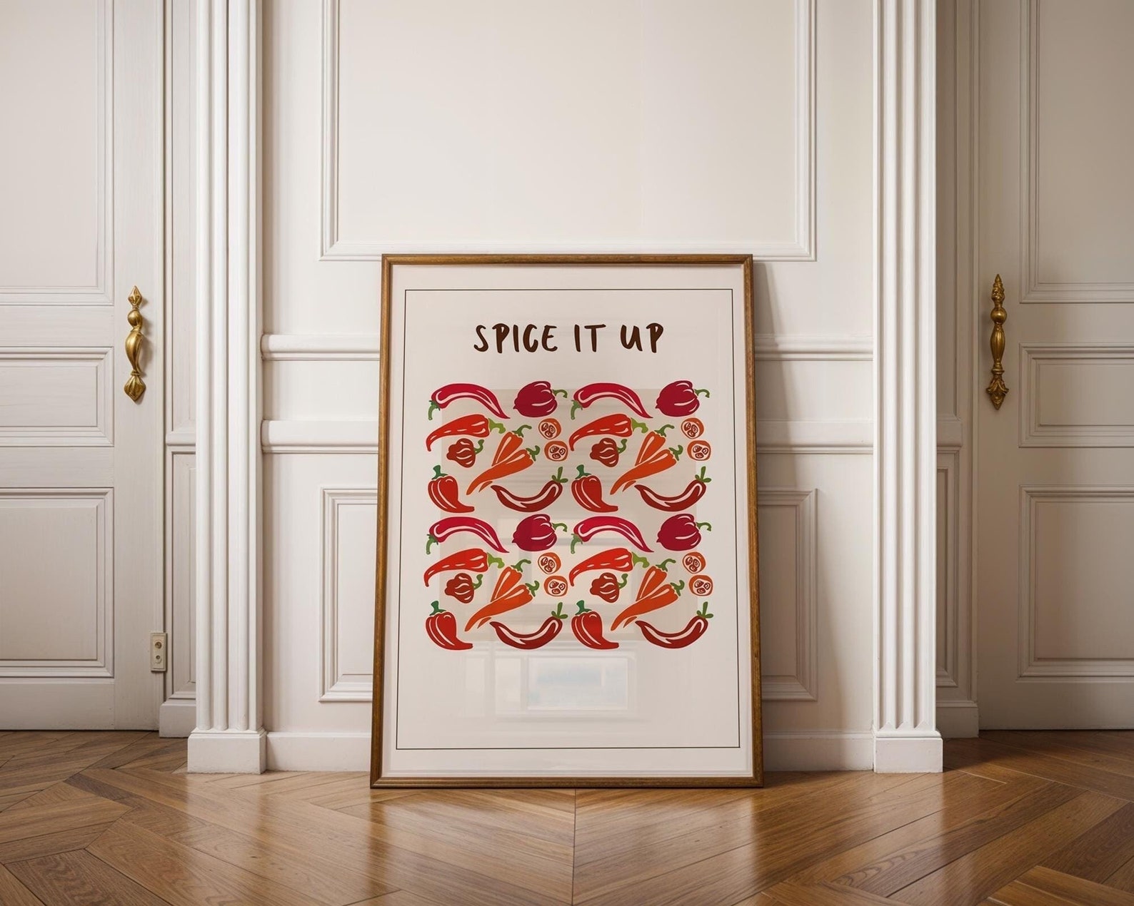 Retro Pepper Art Print: Spice It up Kitchen Decor (digital Download) - Etsy