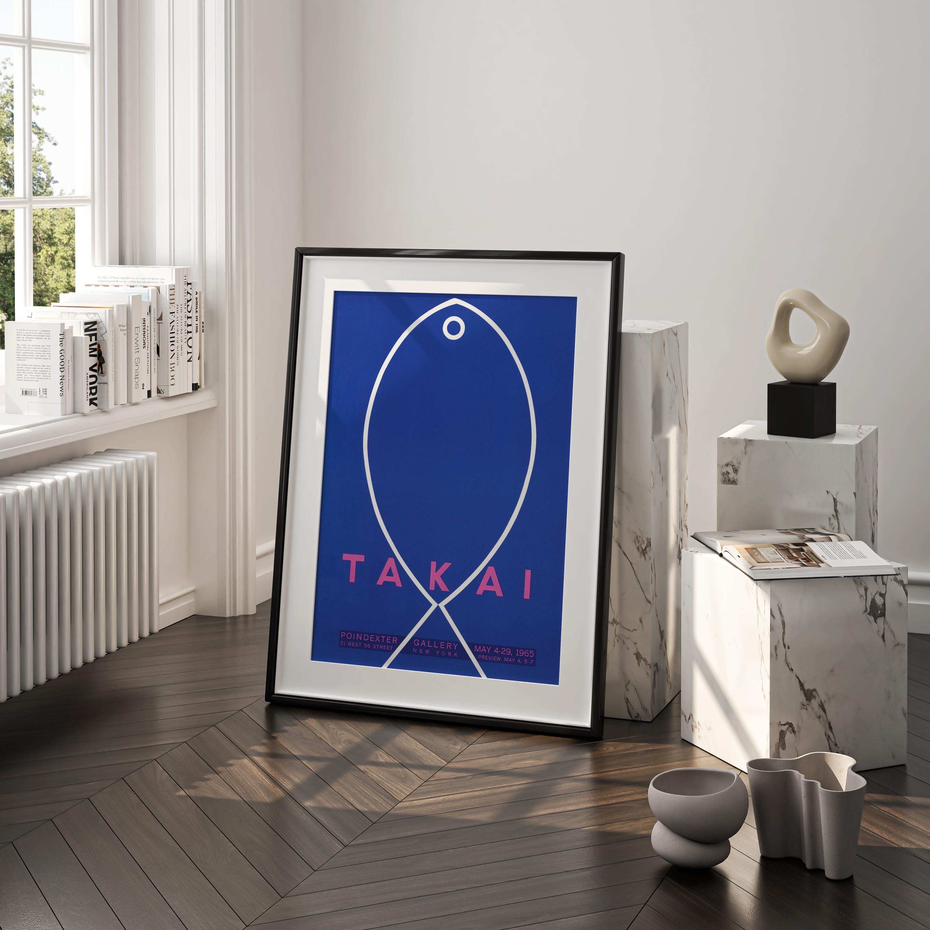 Takai Gallery Exhibit Poster | Bold Minimalist Wall Art | Modern Typography Print | Art ...