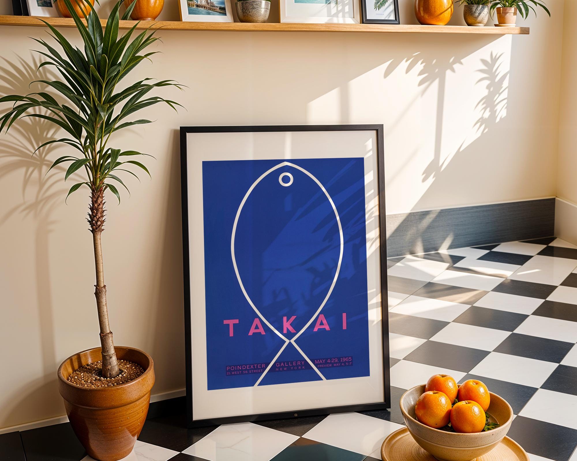 Takai Gallery Exhibit Poster | Bold Minimalist Wall Art | Modern Typography Print | Art ...