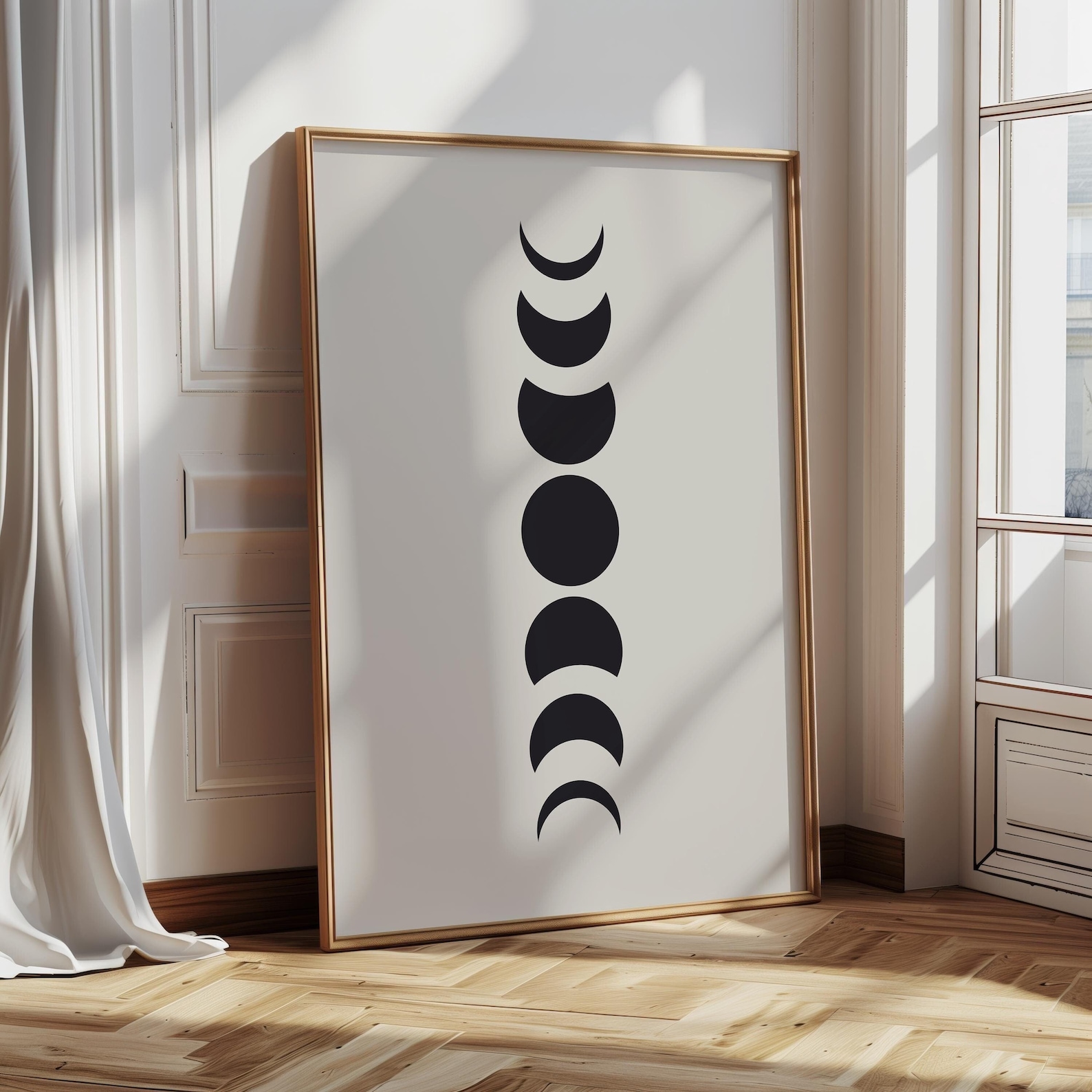 Minimalist Moon Phase Wall Art: Boho Celestial Decor (digital Download ...