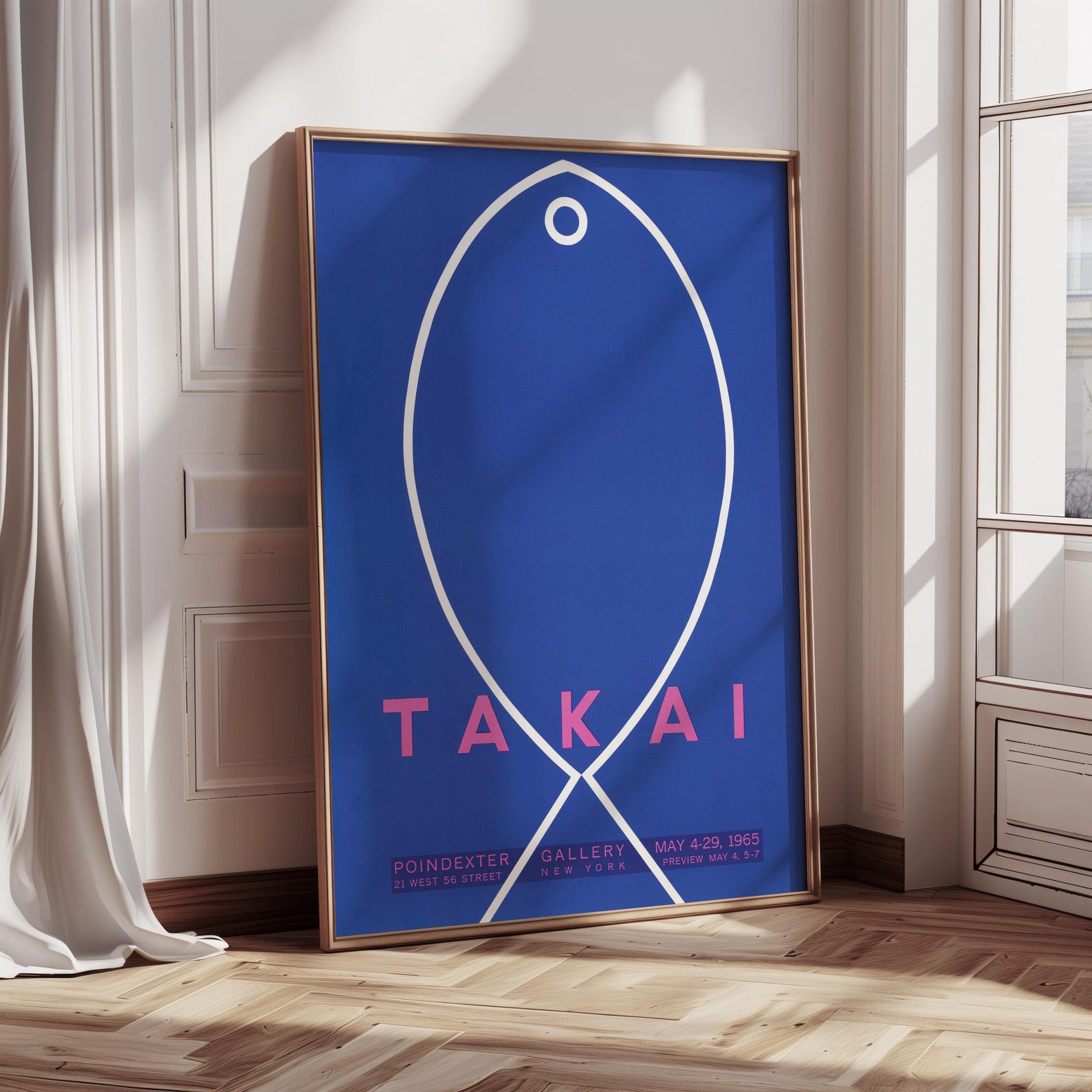 Takai Gallery Exhibit Poster | Bold Minimalist Wall Art | Modern Typography Print | Art ...